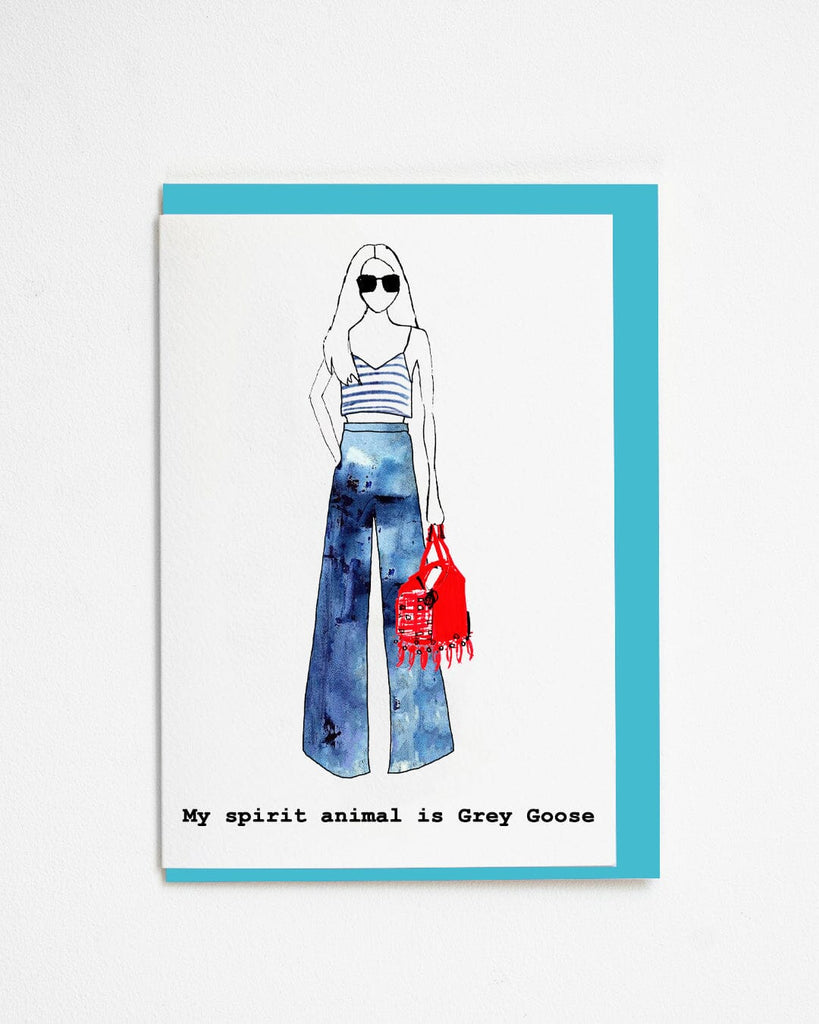 GREY GOOSE GREETING CARD BY PROUD LONDON